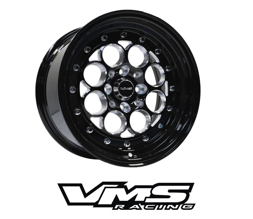 VMS RACING REVOLVER 4 LUG WHEEL 15X8 4X100/ 4X114 +20 OFFSET VWRE002 ...