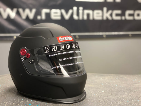 Racequip Pro20 Full Face Flat Black Racing Helmet RevlineKC