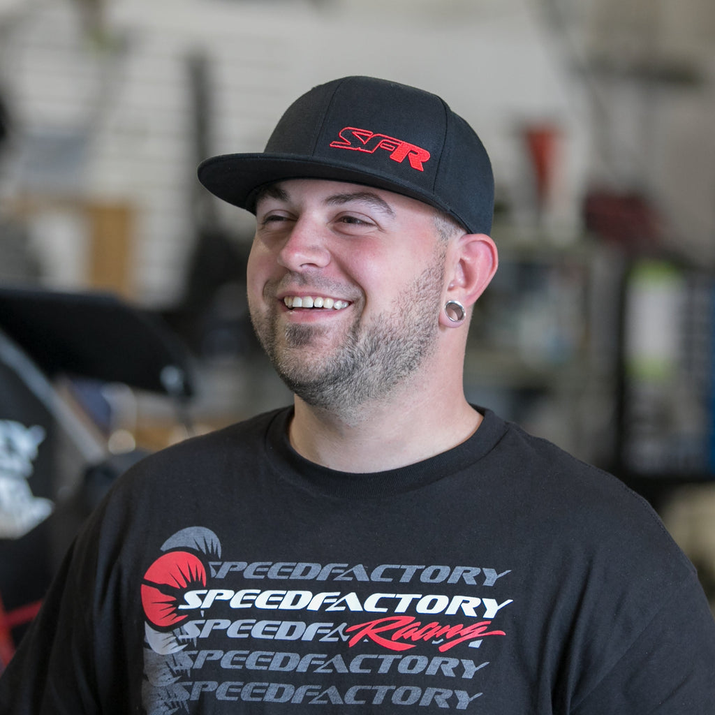 SpeedFactory Racing SFR Logo Flex Fit Hat - Curved or Flat Bill – RevlineKC